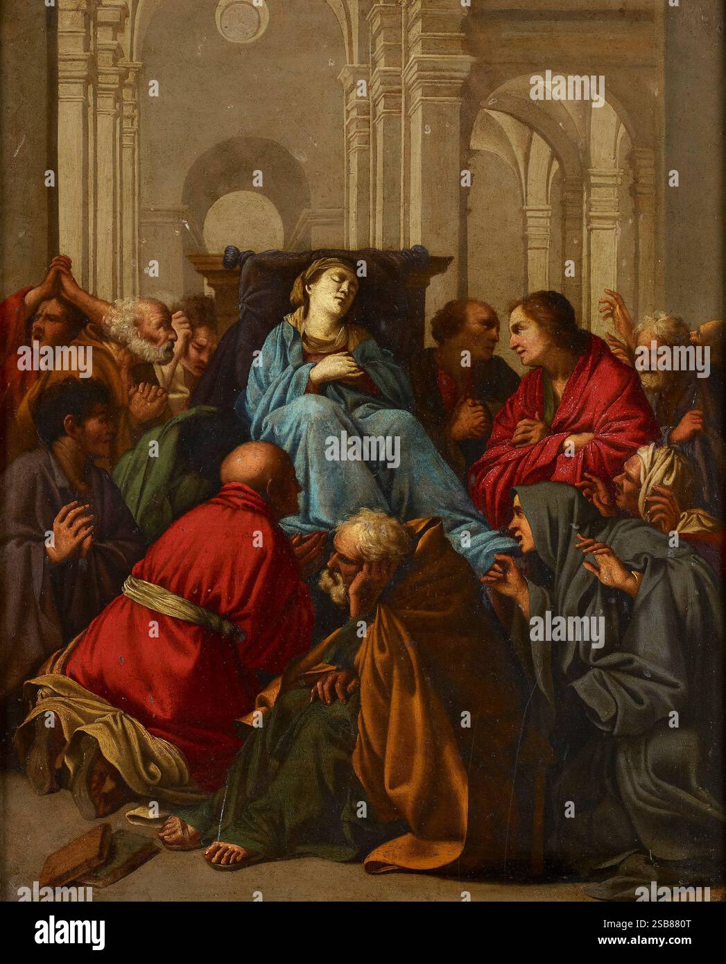 Death of the Virgin. School of Carlo Saracenie. 16th-17th century. Oil ...