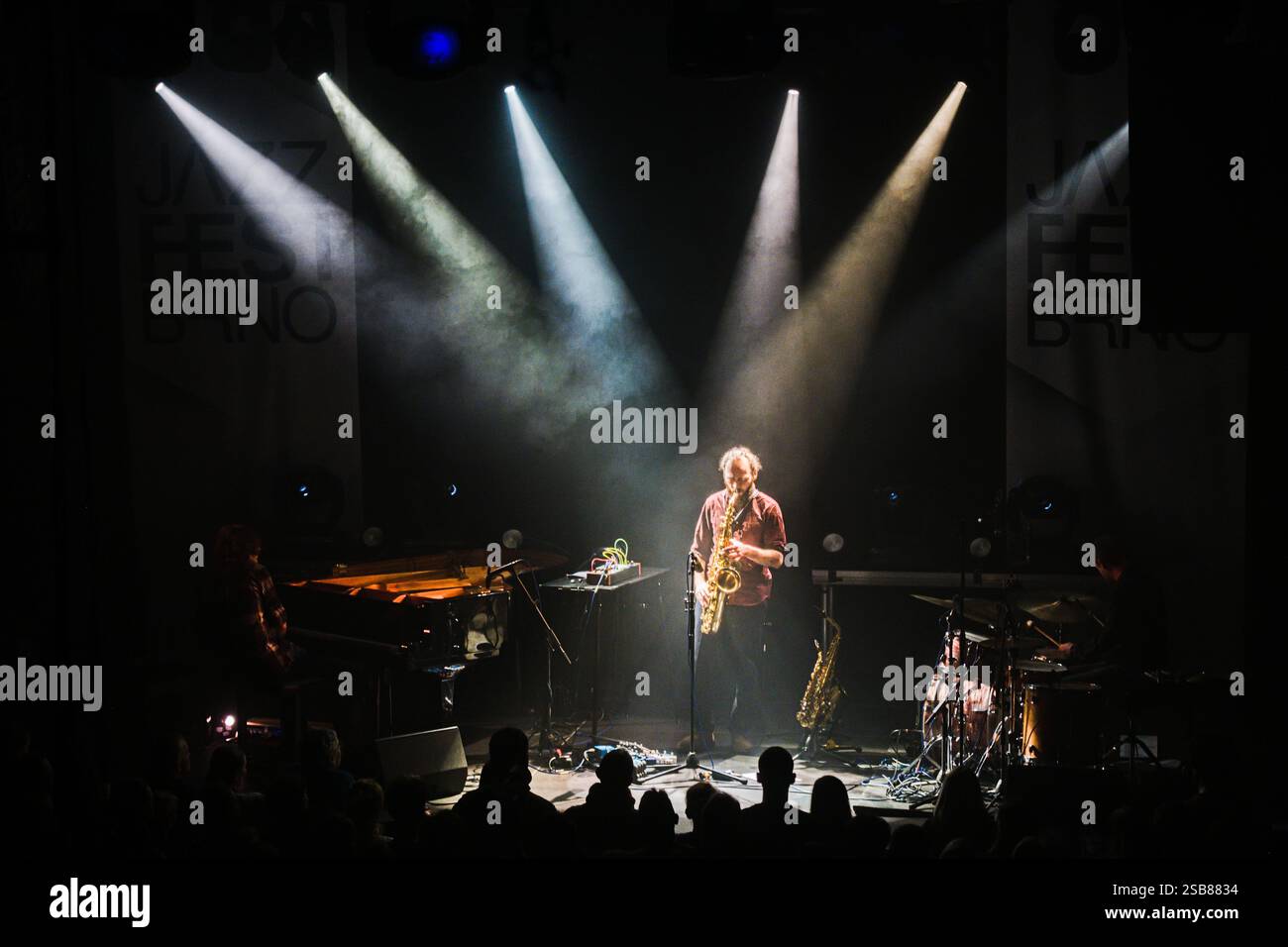 Brno, Czech Republic. 01st Feb, 2025. British trio Mammal Hands ...
