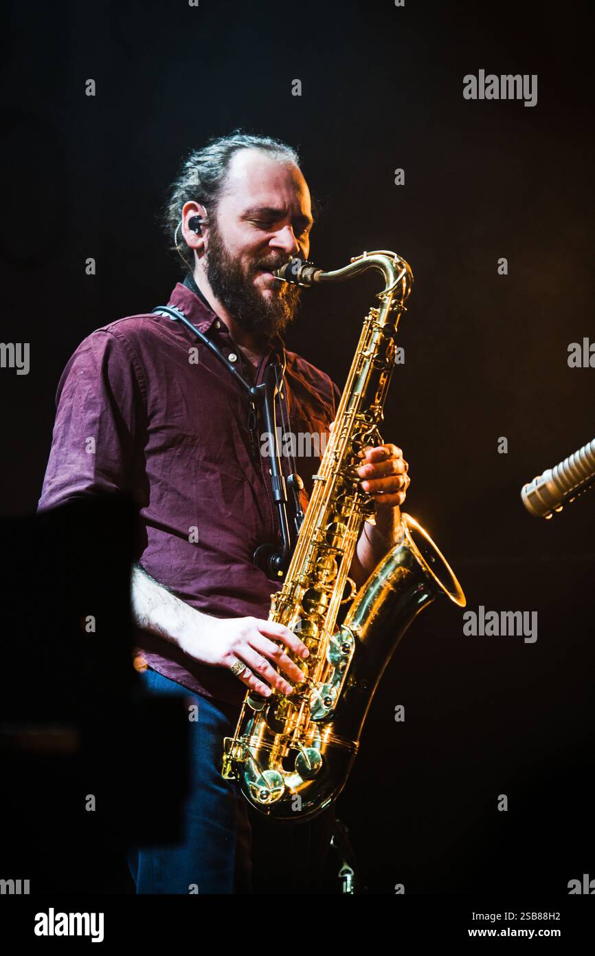 Brno, Czech Republic. 01st Feb, 2025. British trio Mammal Hands ...