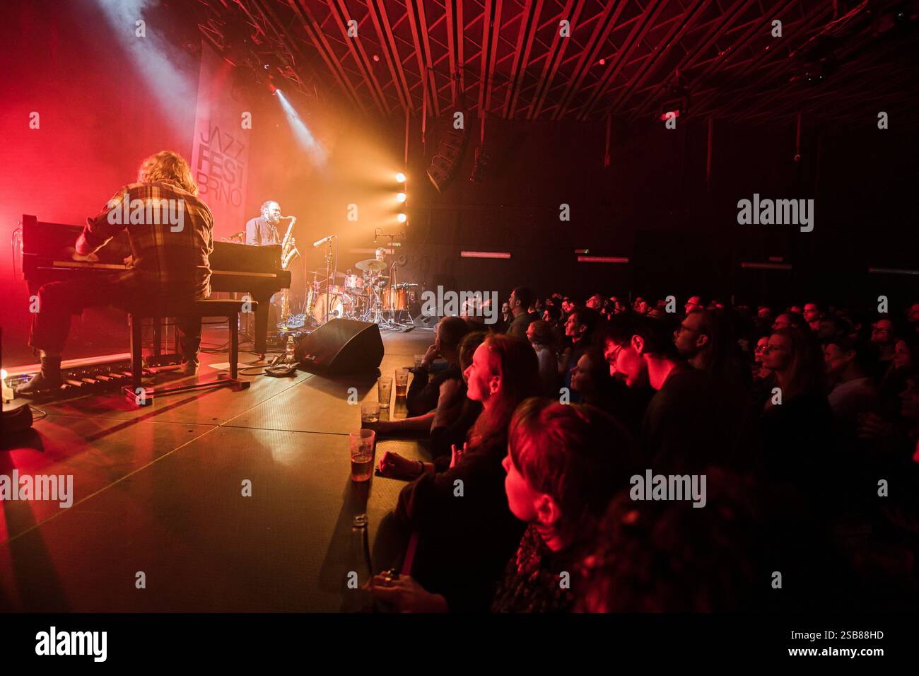 Brno, Czech Republic. 01st Feb, 2025. British trio Mammal Hands ...