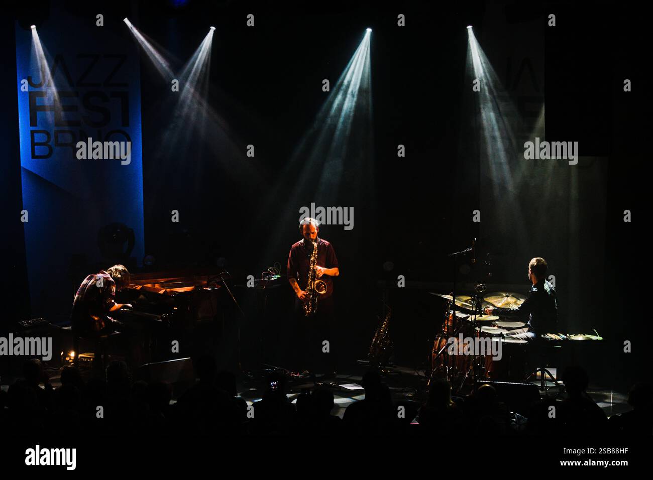 Brno, Czech Republic. 01st Feb, 2025. British trio Mammal Hands ...