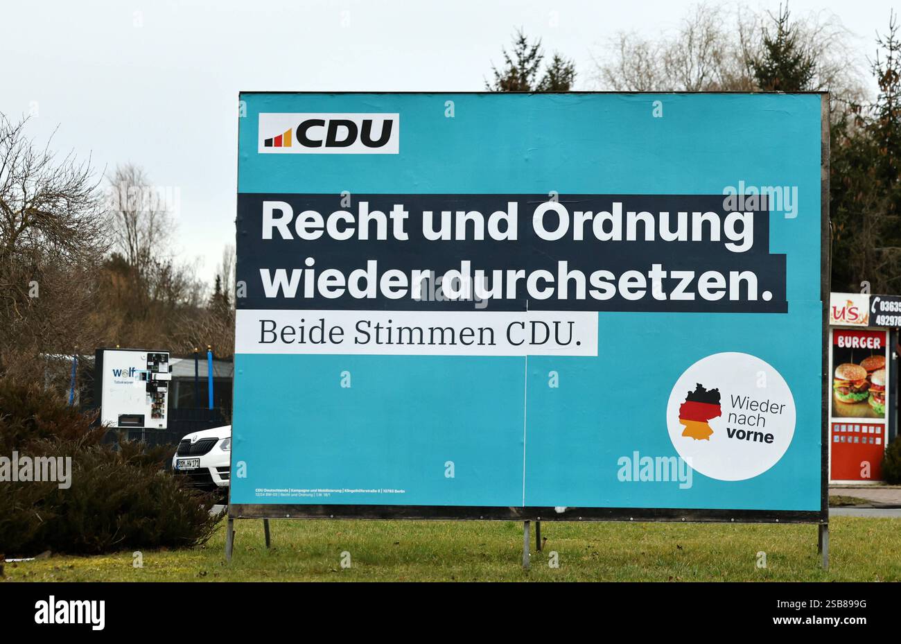 Wahlplakate 30.01.2025, Koelleda, Wahlplakate zur Bundestagswahl / Wahl ...