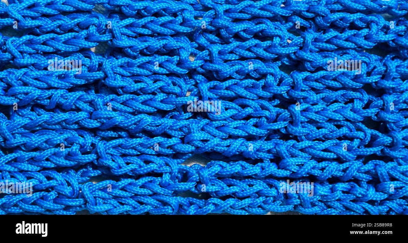 Crochet texture of polyester cord. Cord for knitting bags, baskets and ...