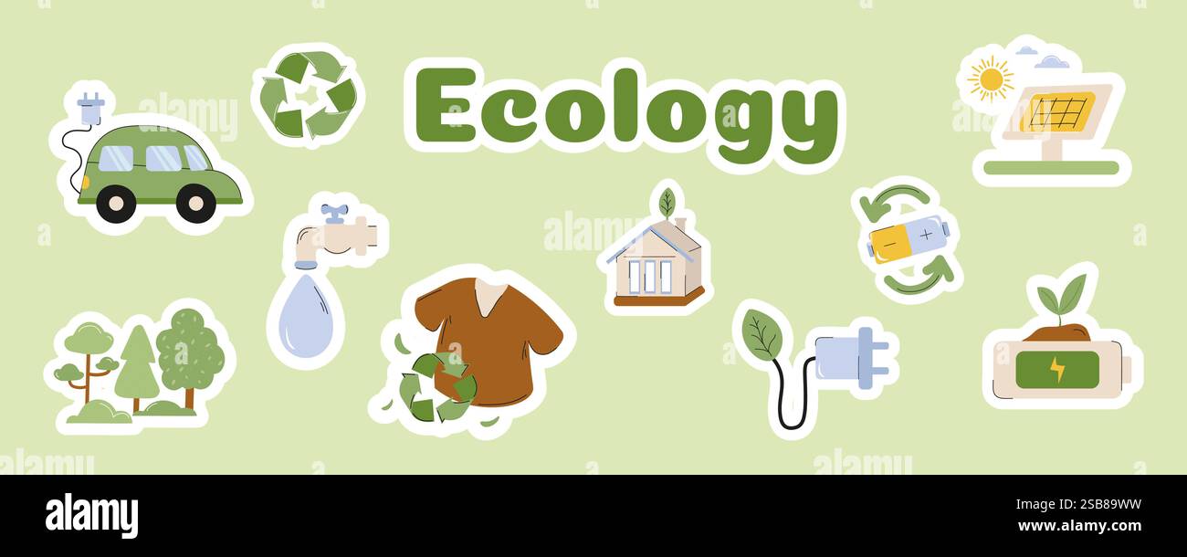 Ecology themed graphic showcasing sustainable practices and renewable ...