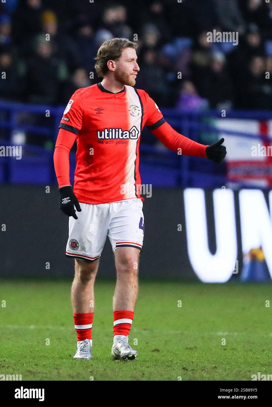 Josh Bowler of Luton Town puts his thumbs up during the Sky Bet ...