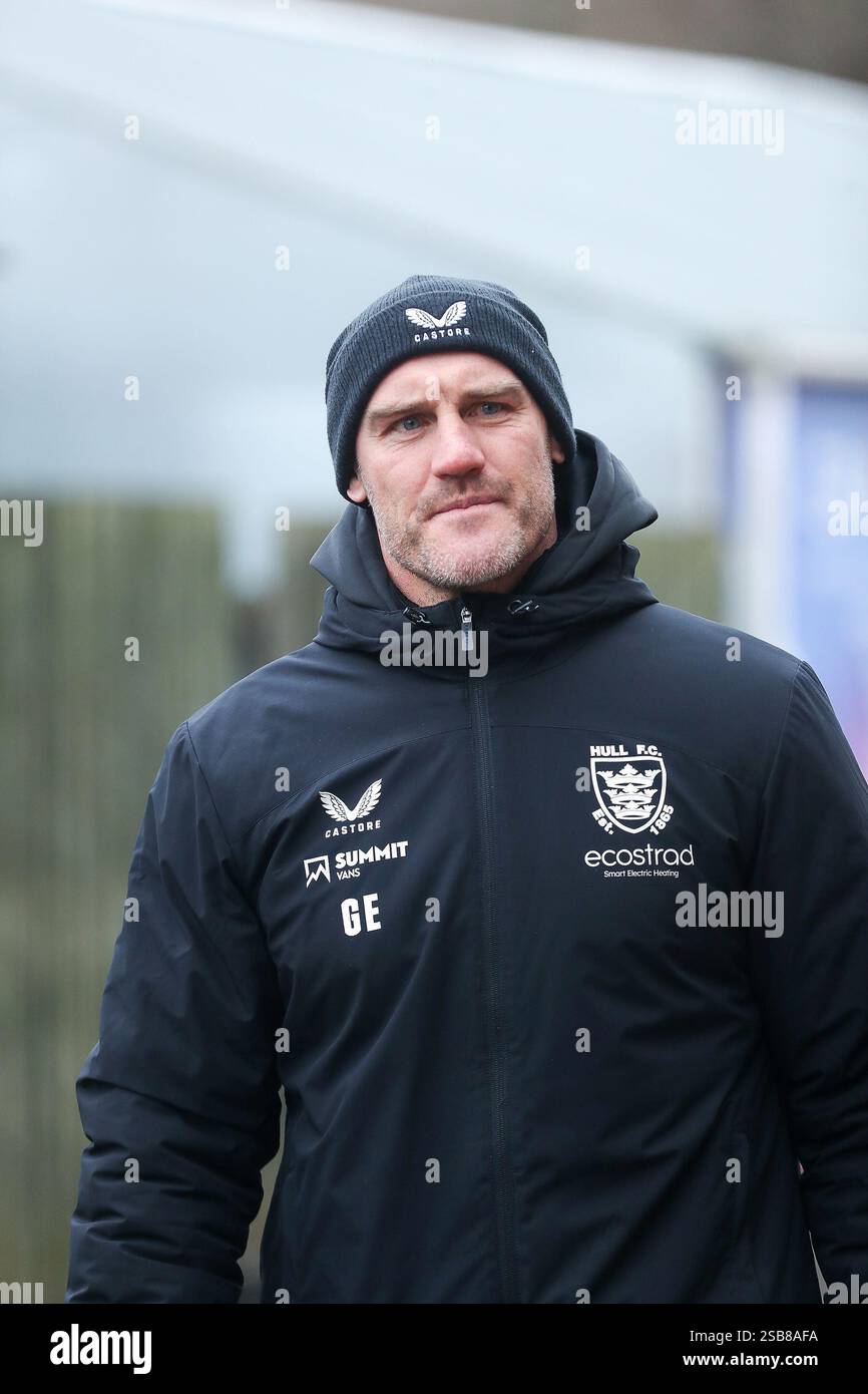 Castleford, UK. 01st Feb, 2025. Hull FC assistant coach Gareth Ellis ...