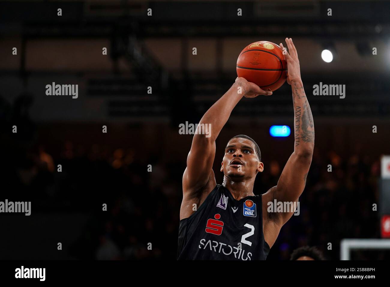 Hamburg, Deutschland. 01st Feb, 2025. Demajeo Wiggins (BG Goettingen ...