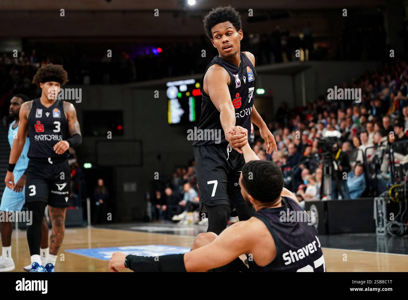 Hamburg, Deutschland. 01st Feb, 2025. Marcus Shaver Jr. (BG Goettingen ...