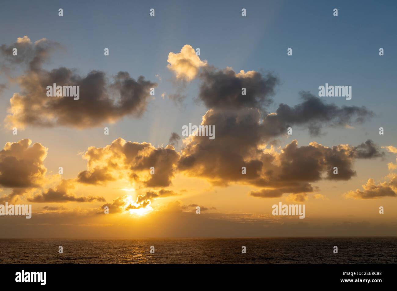 Clouds and weather in the South Pacific ocean from the cruise ship ...