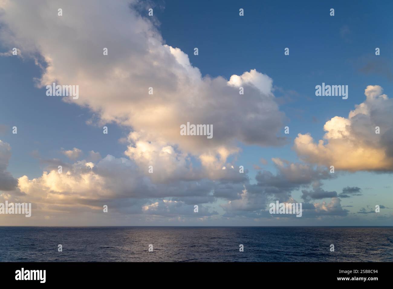 Clouds and weather in the South Pacific ocean from the cruise ship ...