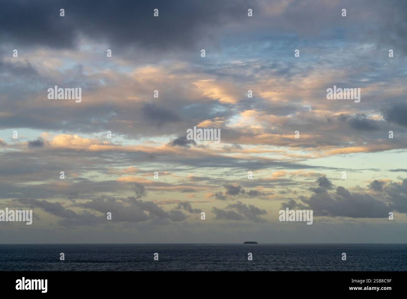 Clouds and weather in the South Pacific ocean from the cruise ship ...