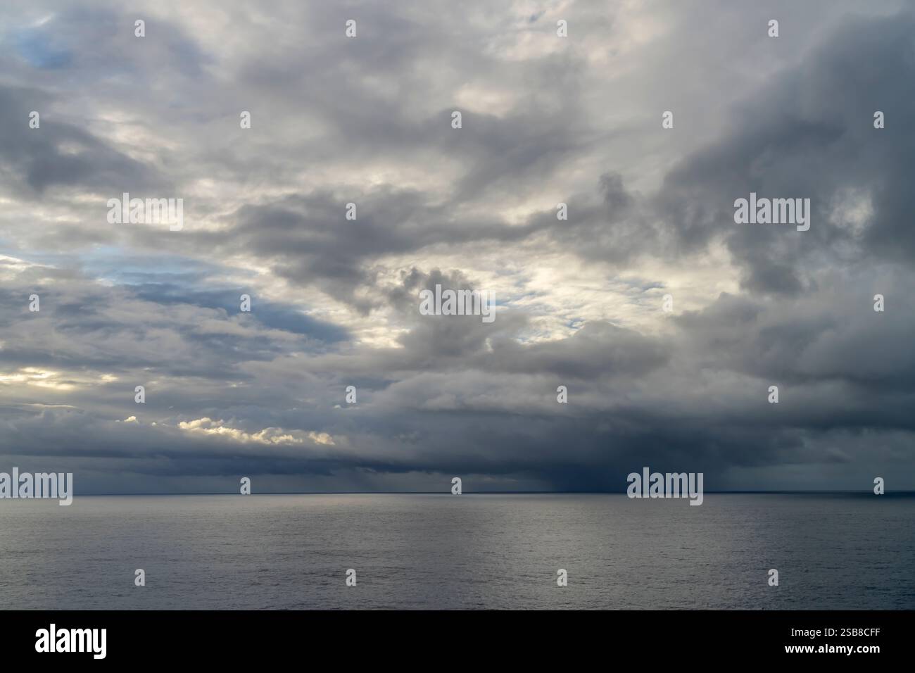 Clouds and weather in the South Pacific ocean from the cruise ship ...