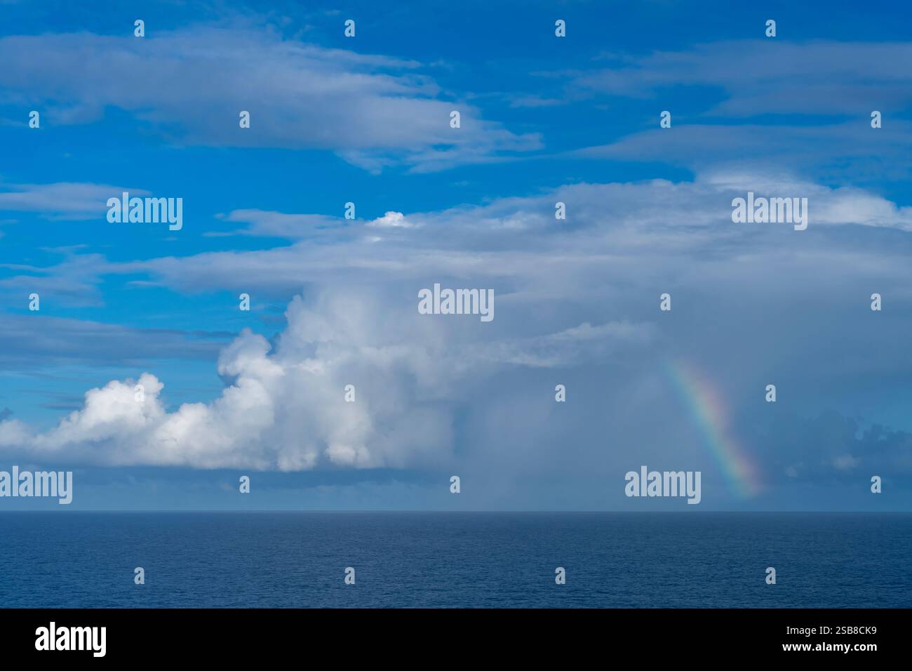 Clouds and weather in the South Pacific ocean from the cruise ship ...