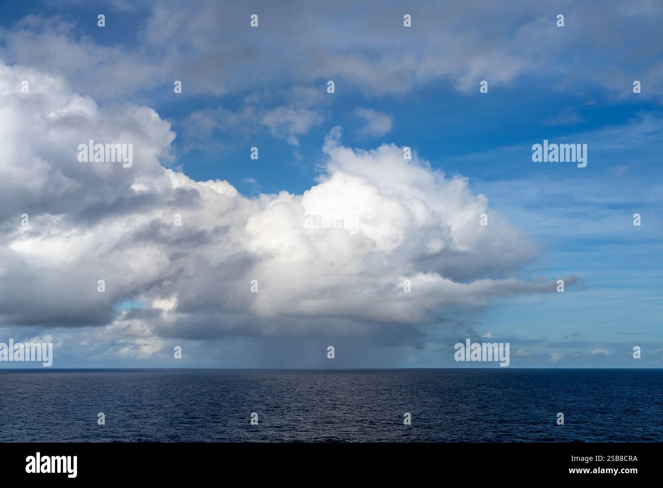 Clouds and weather in the South Pacific ocean from the cruise ship ...