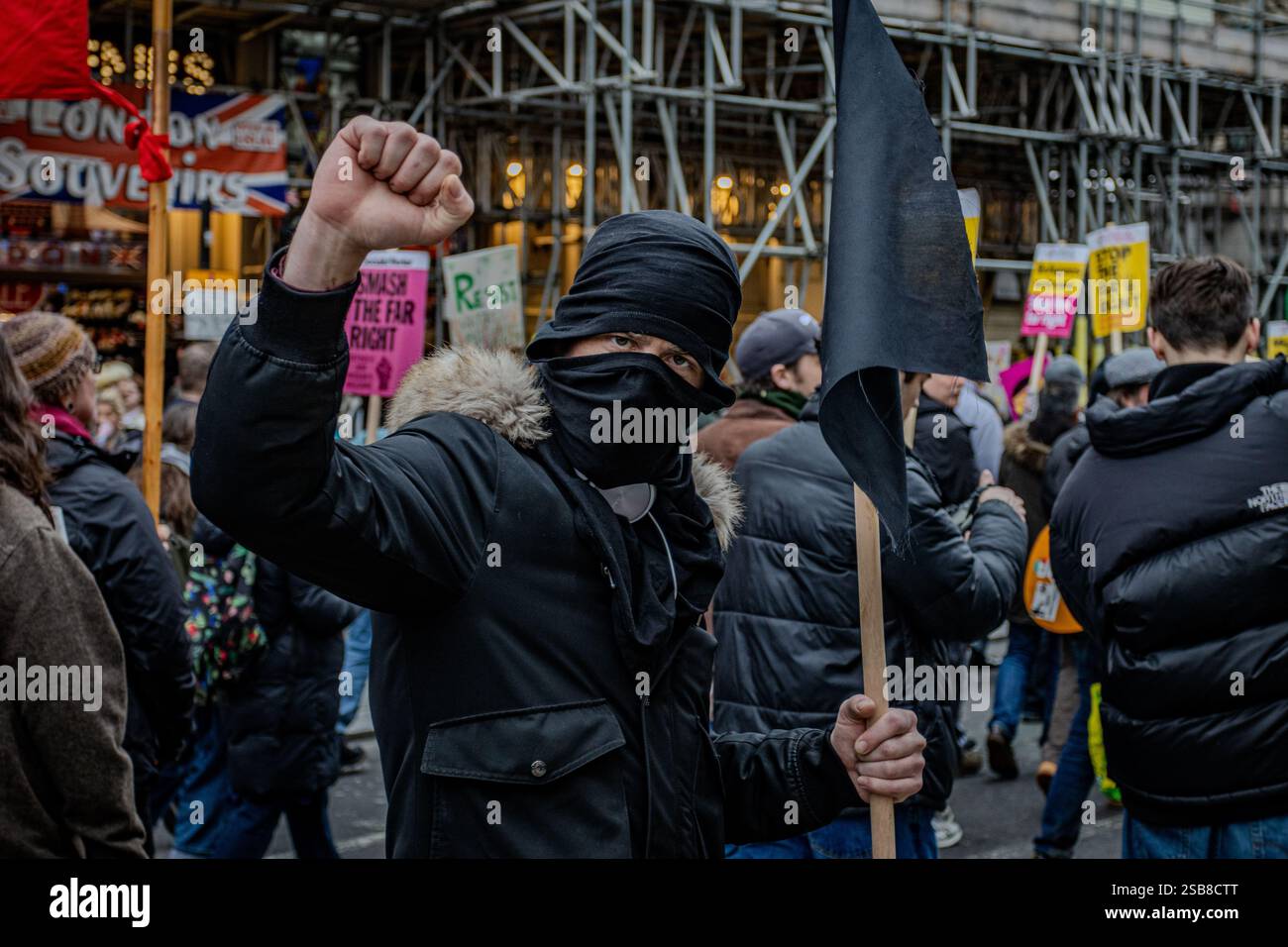 Stop the Far right Rally by Stand up to Racism Stock Photo - Alamy