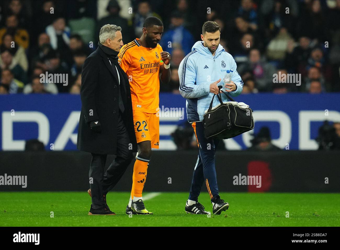 Barcelona, Spain. 01st Feb, 2025. Antonio Rudiger of Real Madrid injury ...