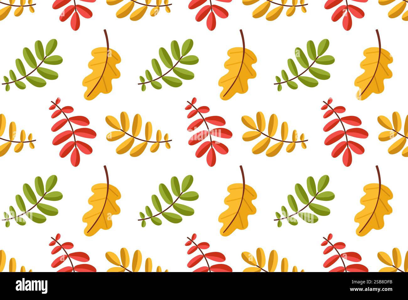 Colorful Autumn Leaf Pattern Illustration Stock Vector Image & Art - Alamy