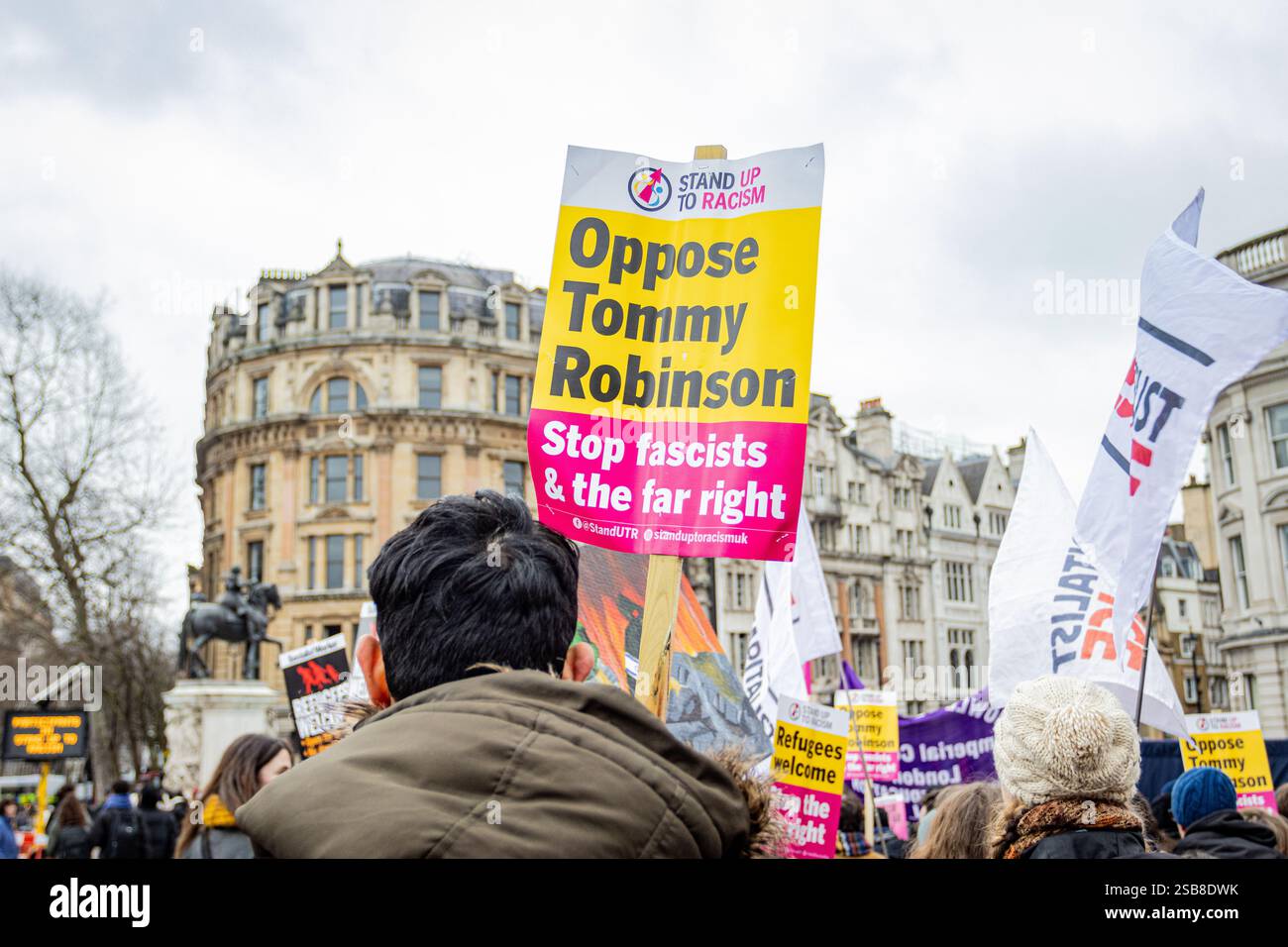 Stop the Far right Rally by Stand up to Racism Stock Photo - Alamy