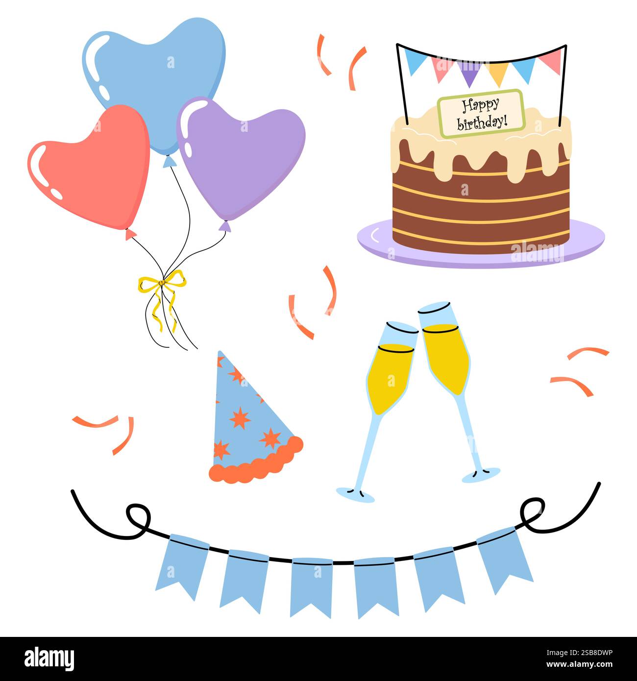 Celebrate a joyful birthday party with decorations, cakes, and balloons ...