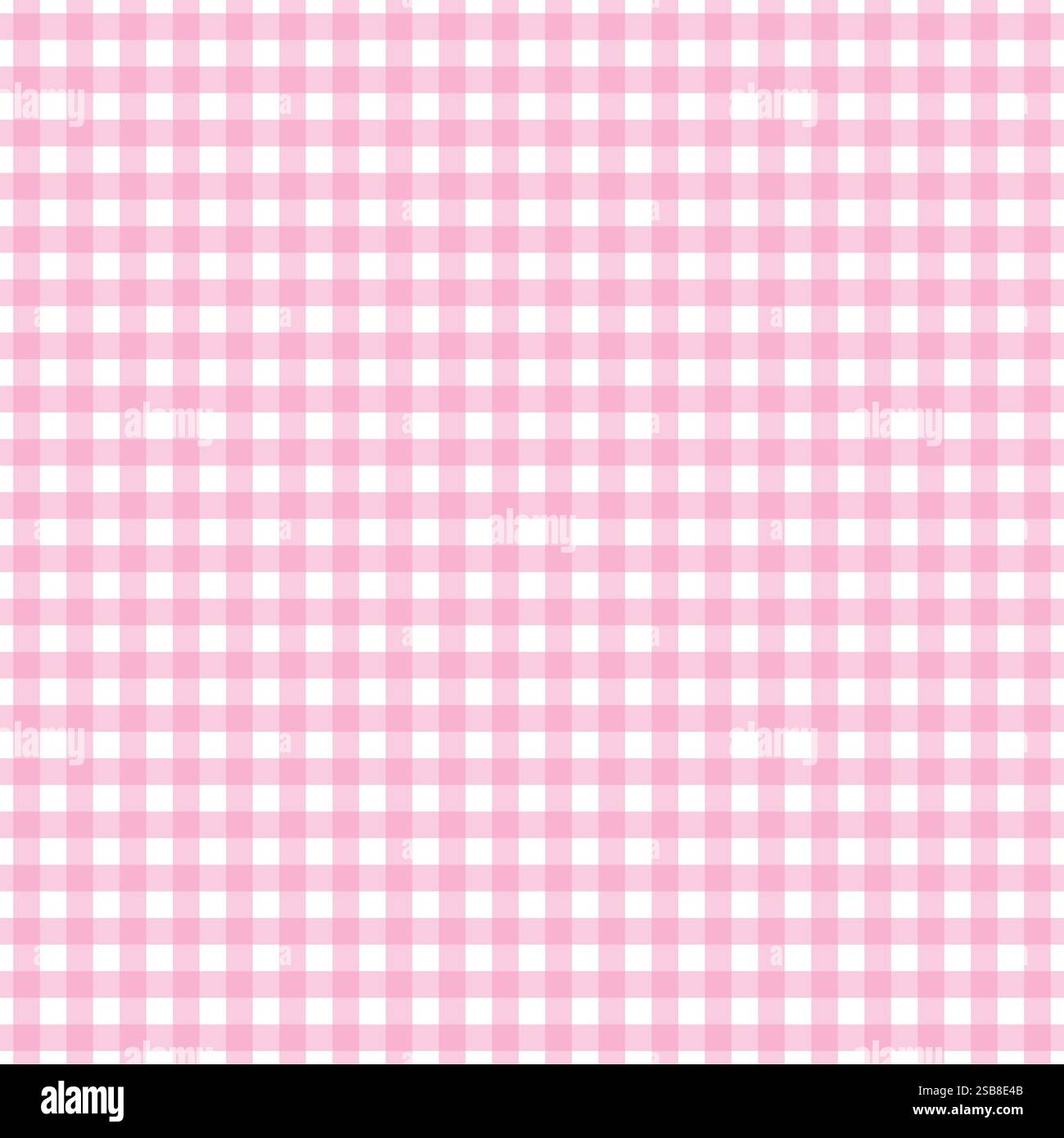Seamless pink and white Gingham pattern. Large scale. 12x12 inch jpeg ...