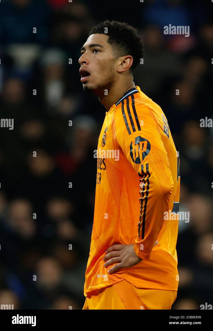 Real Madrid's Jude Bellingham reacts during a Spanish La Liga soccer ...