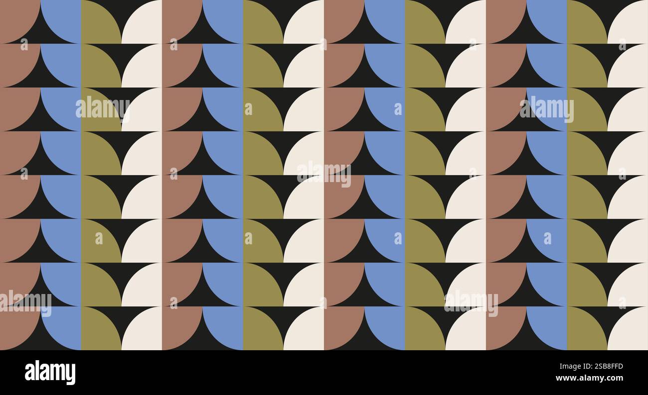 Abstract geometric pattern featuring curves and shapes in multiple ...