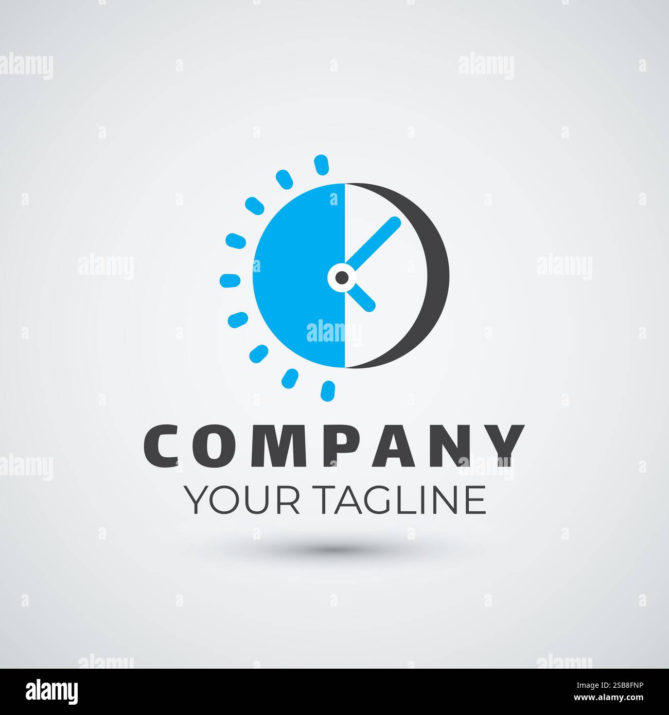 Time clock logo design simple template Stock Vector Image & Art - Alamy