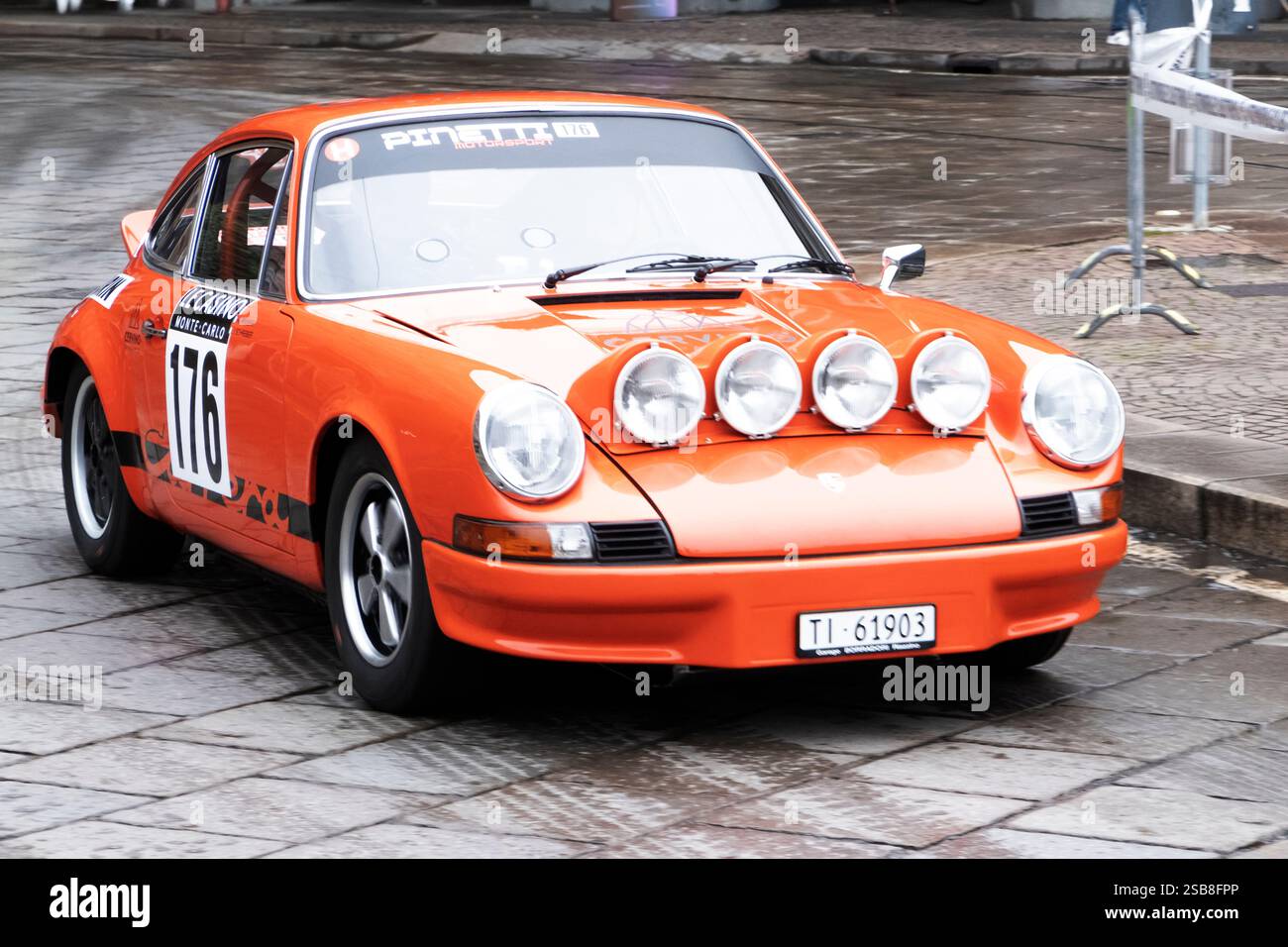 Turin, Italy. December 31, 2025.Classic Car for the Rallye Monte-Carlo ...