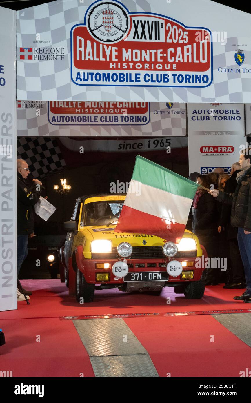 Turin, Italy.January 30 , 2025.Classic Cars for the Rallye Monte-Carlo ...