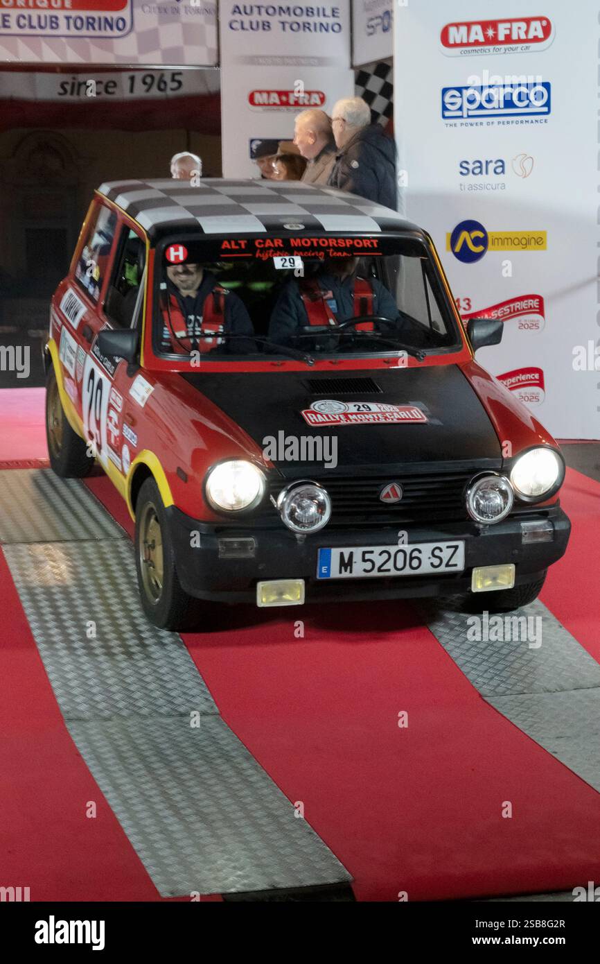 Turin, Italy.January 30 , 2025.Classic Cars for the Rallye Monte-Carlo ...