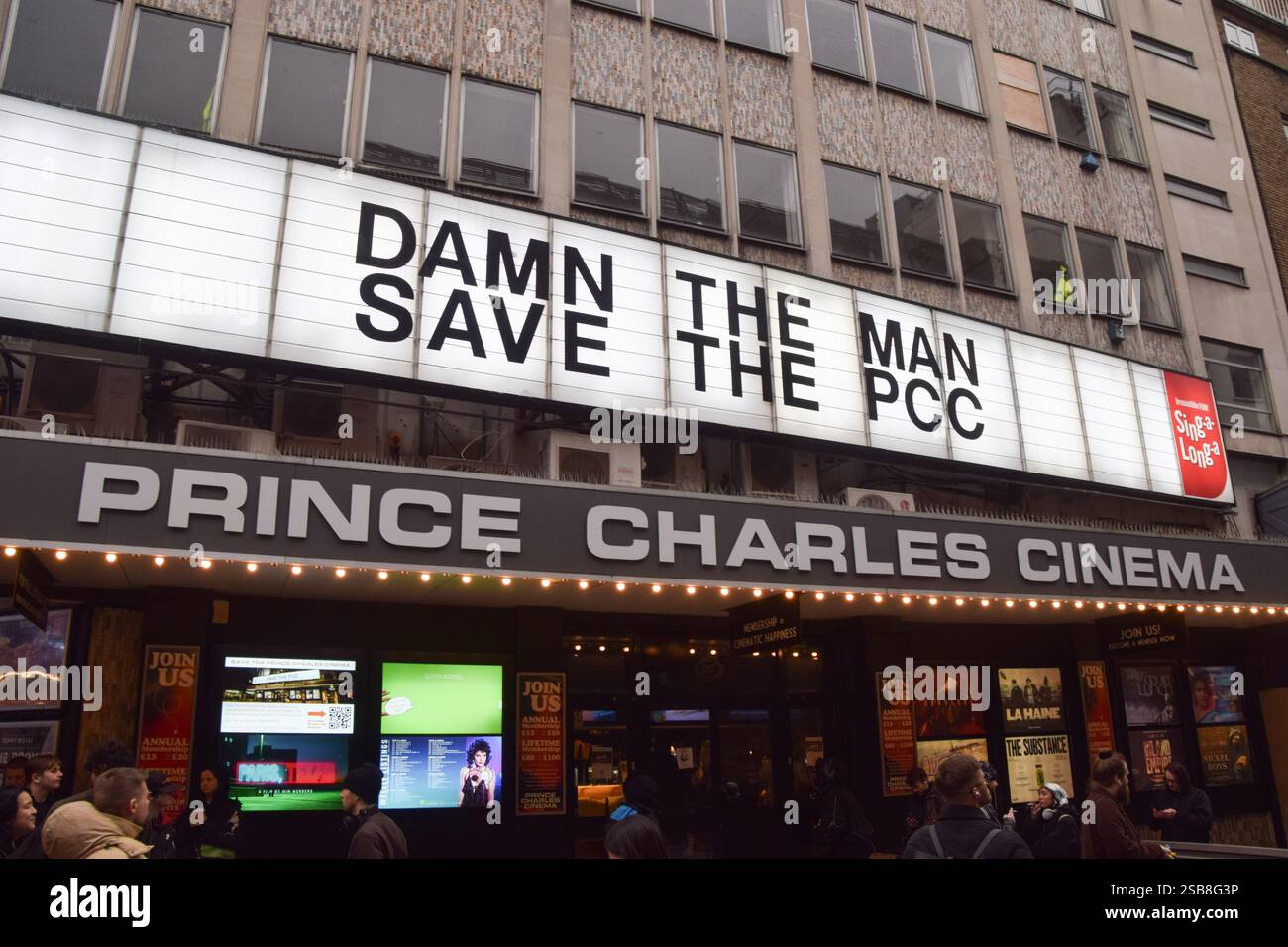 London, UK. 01st Feb, 2025. The marquee at Prince Charles Cinema in ...