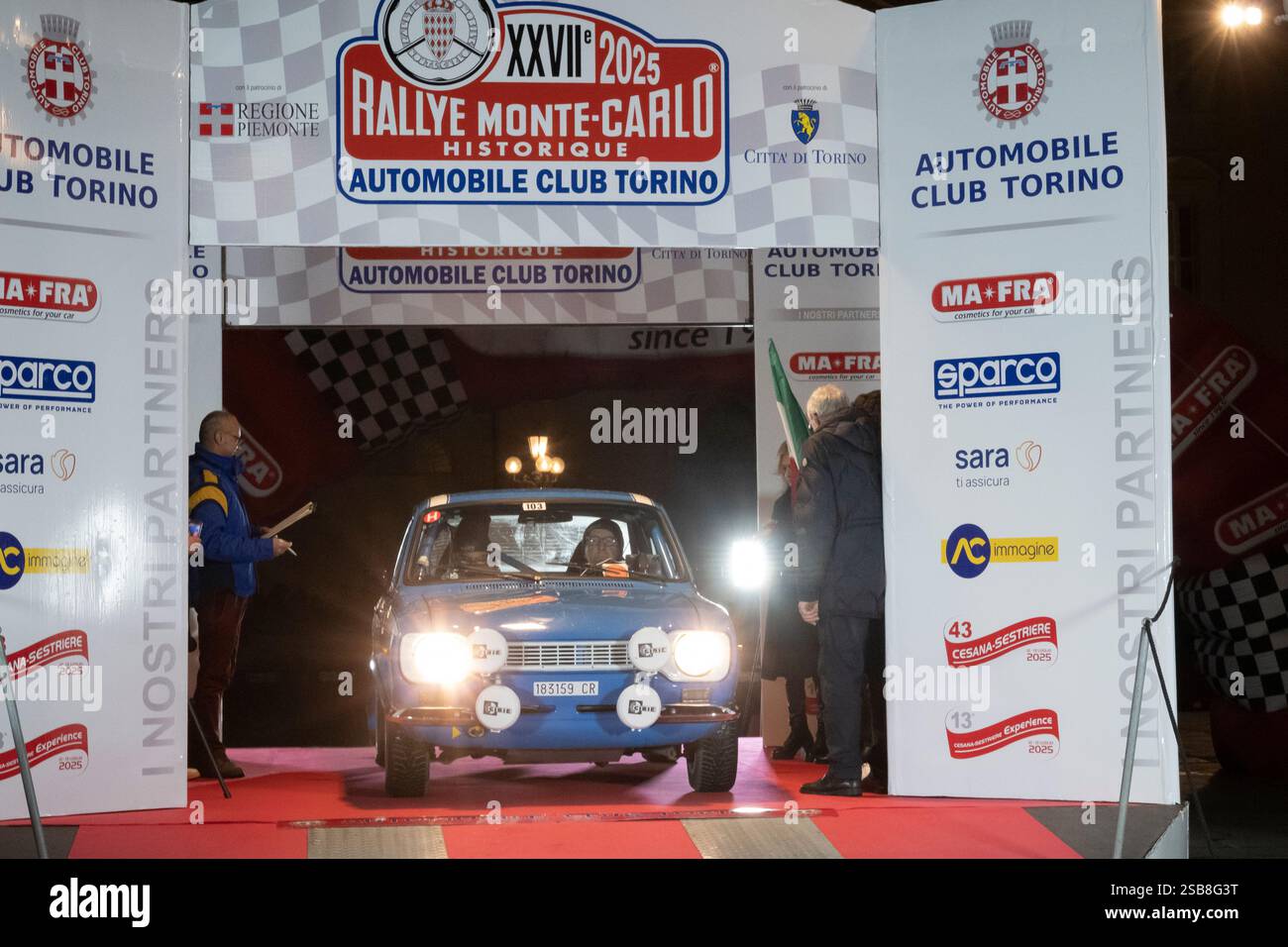 Turin, Italy. January 30 , 2025.Classic Cars for the Rallye Monte-Carlo ...