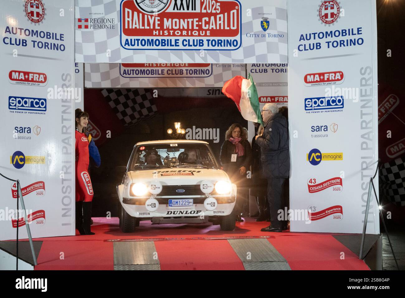 Turin, Italy. January 30, 2025.Classic Cars for the Rallye Monte-Carlo ...