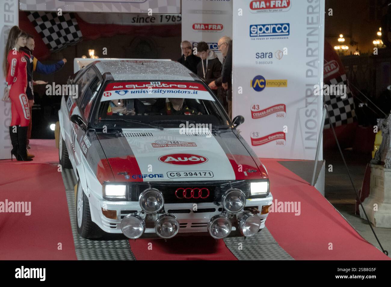 Turin, Italy. January 30, 2025.Classic Cars for the Rallye Monte-Carlo ...
