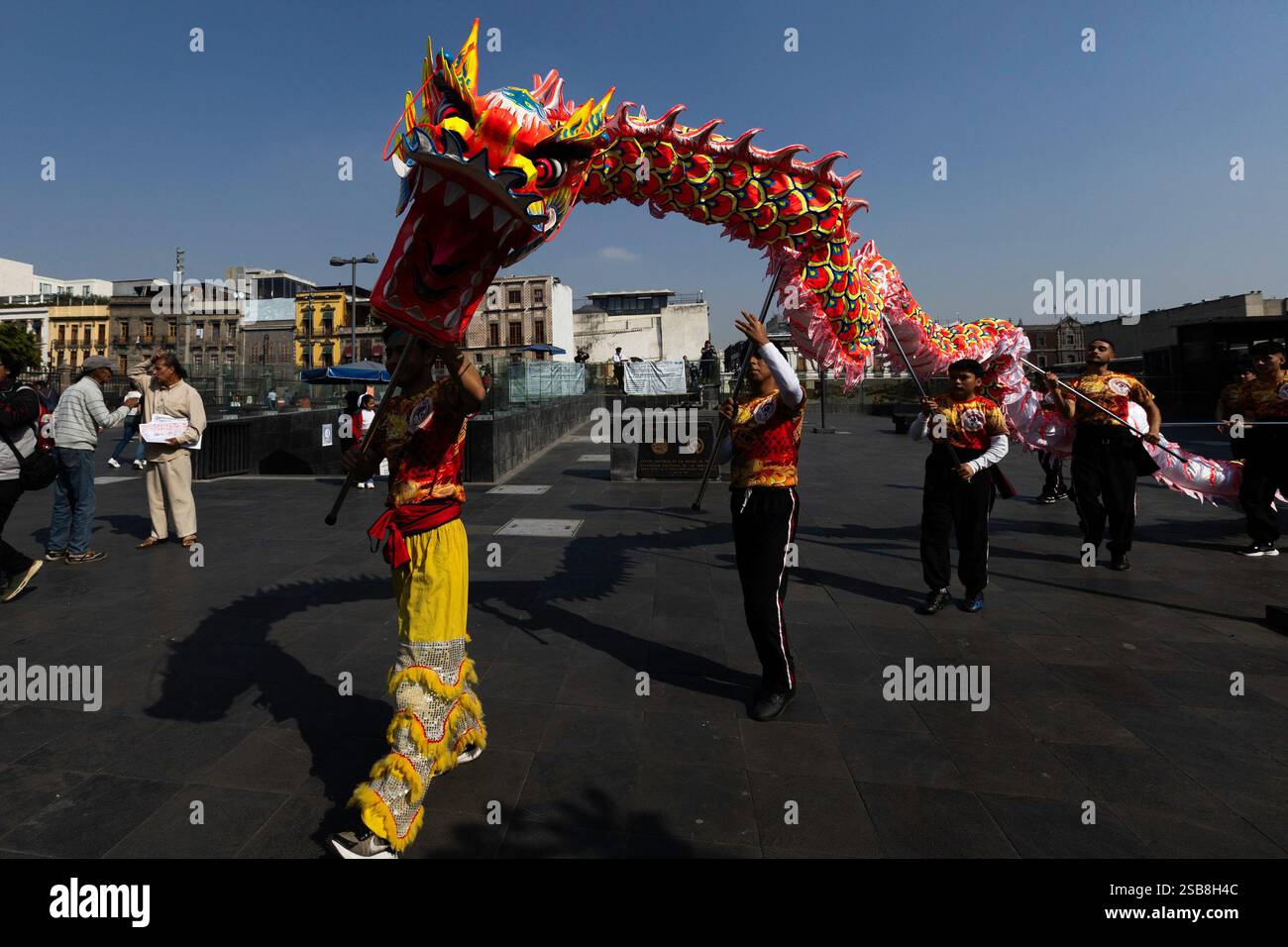 February 1, 2025, Mexico City, Mexico: Parade of lions and dragons that ...