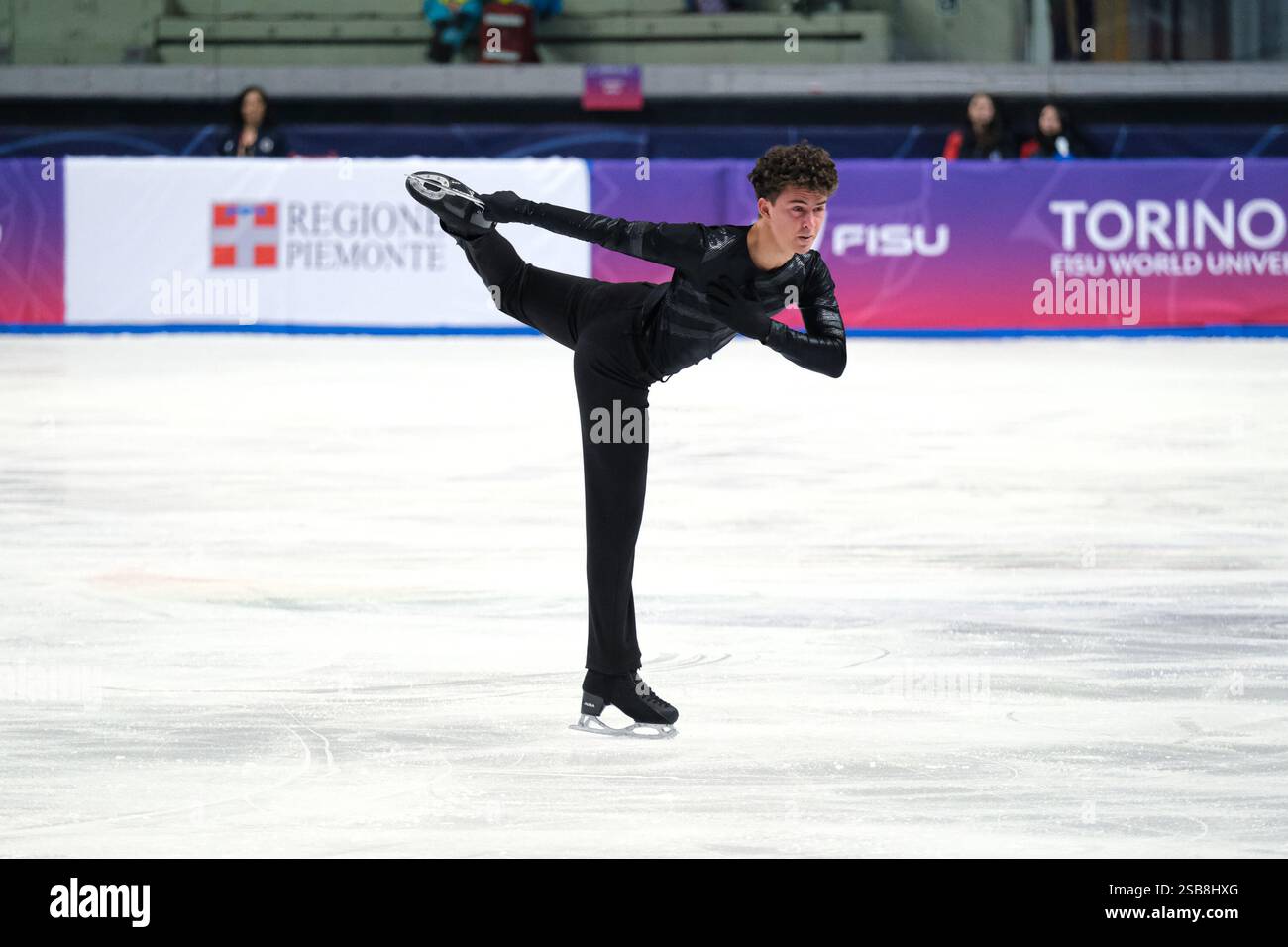 Jonathan Egyptson of Sweden in action during the Men Single Skating ...