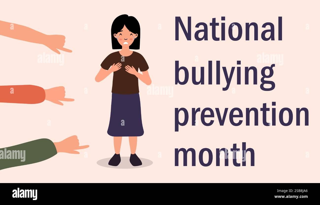 National bullying prevention month awareness campaign highlighting the ...