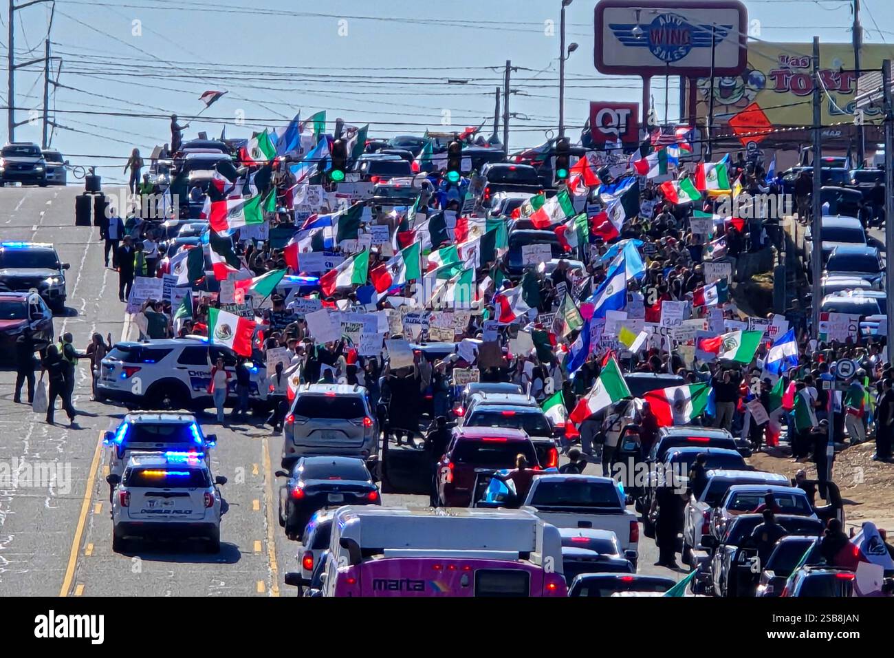 Atlanta, Ga, USA. 1st Feb, 2025. Hundreds protest against ICE and ...