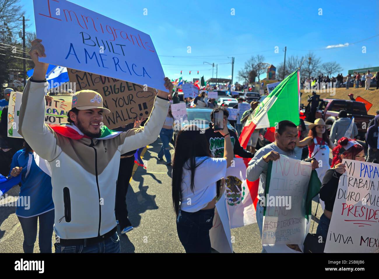 Atlanta, Ga, USA. 1st Feb, 2025. Hundreds protest against ICE and ...