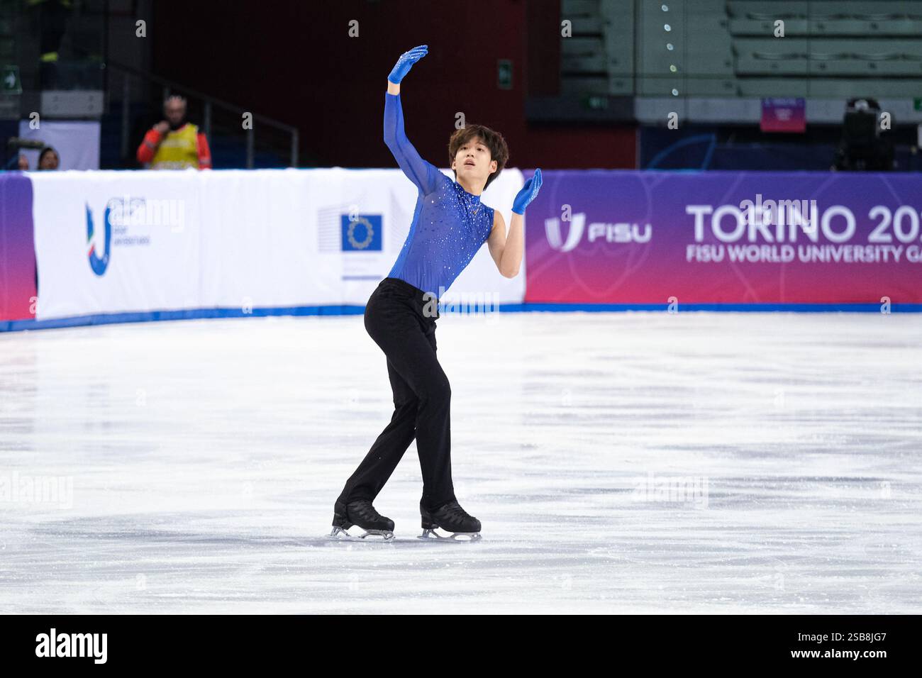 Ze Zeng Fang of Malaysia in action during the Men Single Skating Short ...