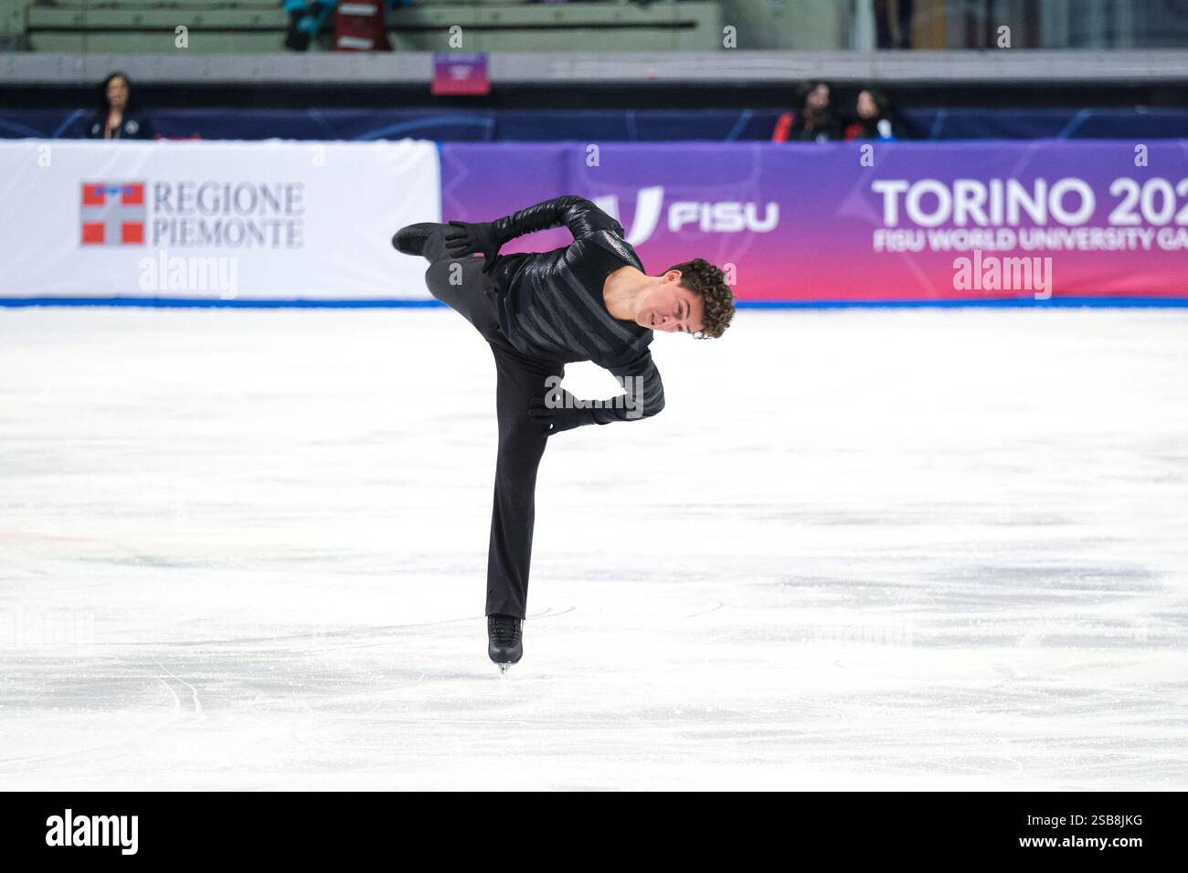 Jonathan Egyptson of Sweden in action during the Men Single Skating ...