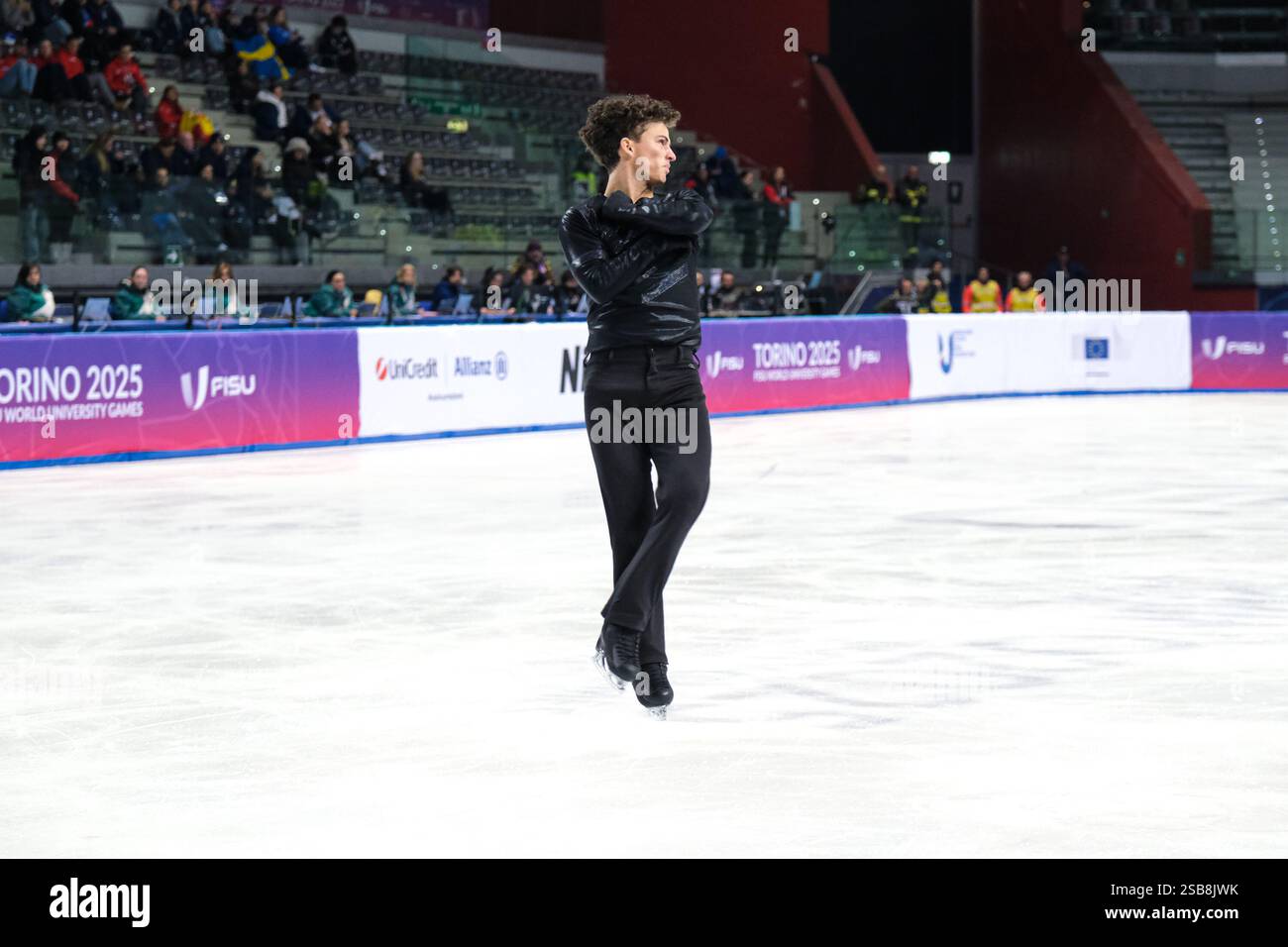 Jonathan Egyptson of Sweden in action during the Men Single Skating ...