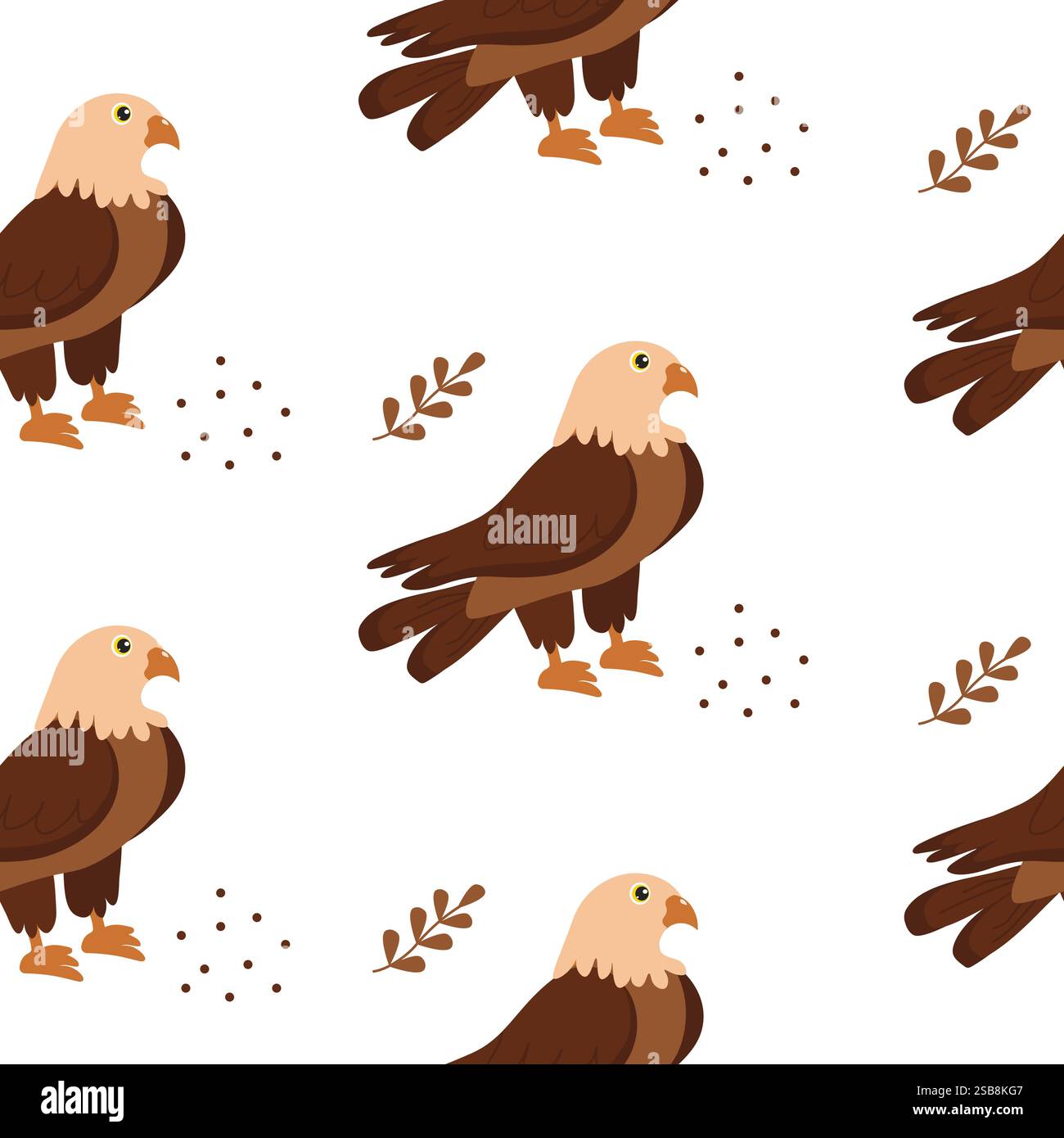 Colorful bird pattern featuring stylized birds and leaves in a playful ...
