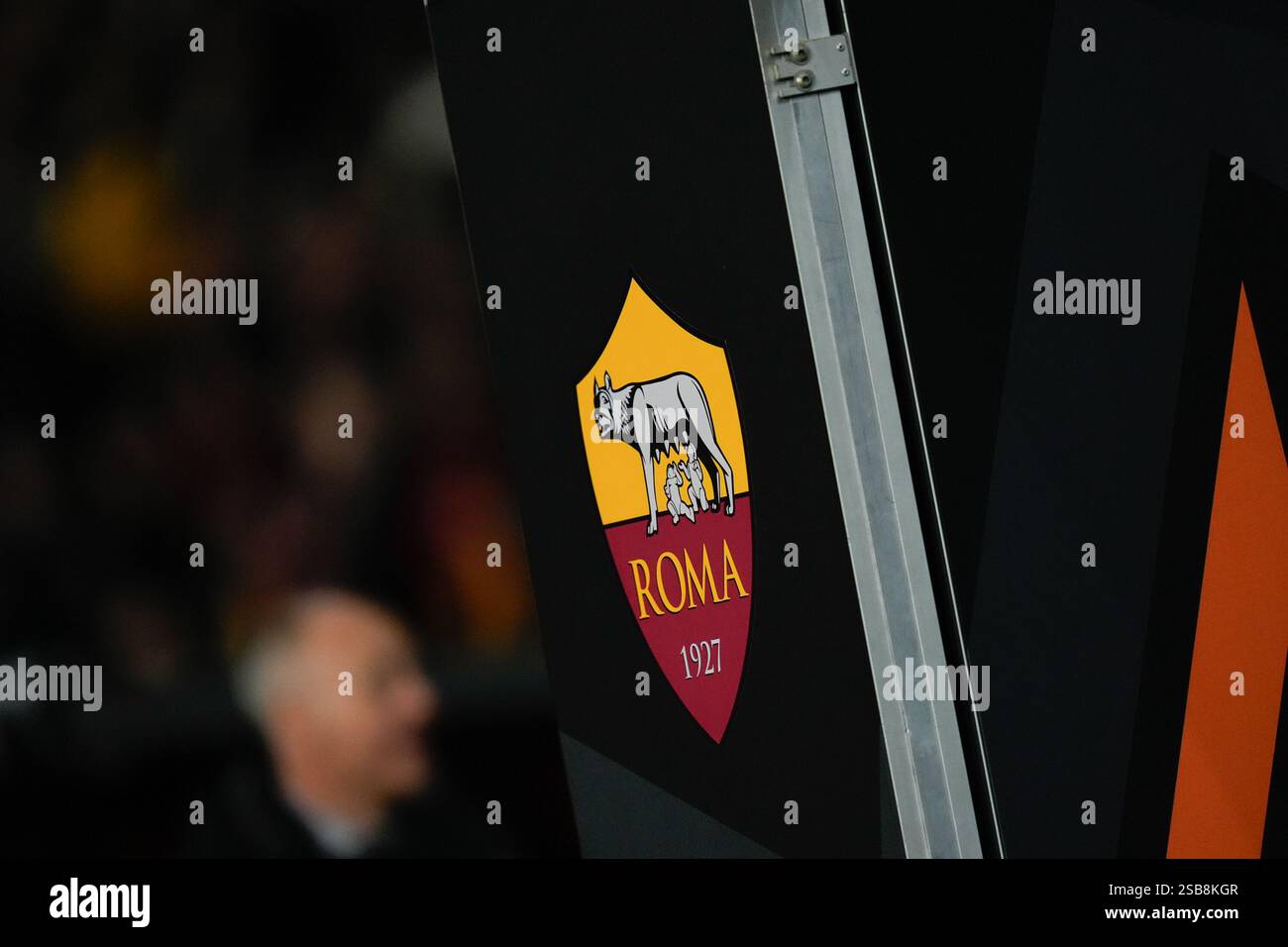 Rome, Italy. 30th Jan, 2025. AS Roma Team Logo during the UEFA Europa ...