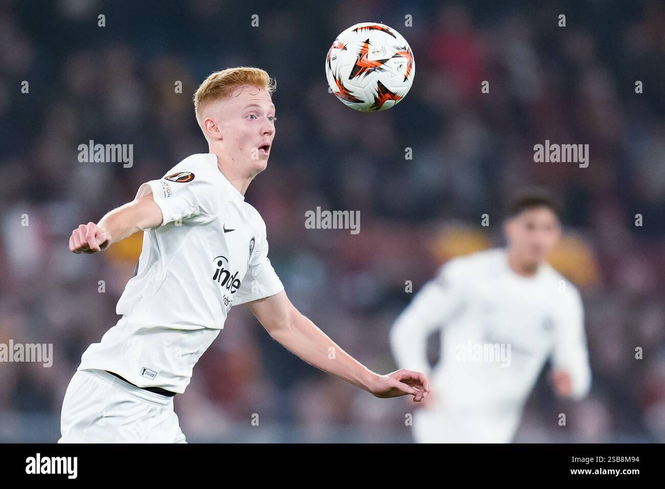 Rome, Italy. 30th Jan, 2025. Hugo Larsson of Eintracht Frankfurt during ...
