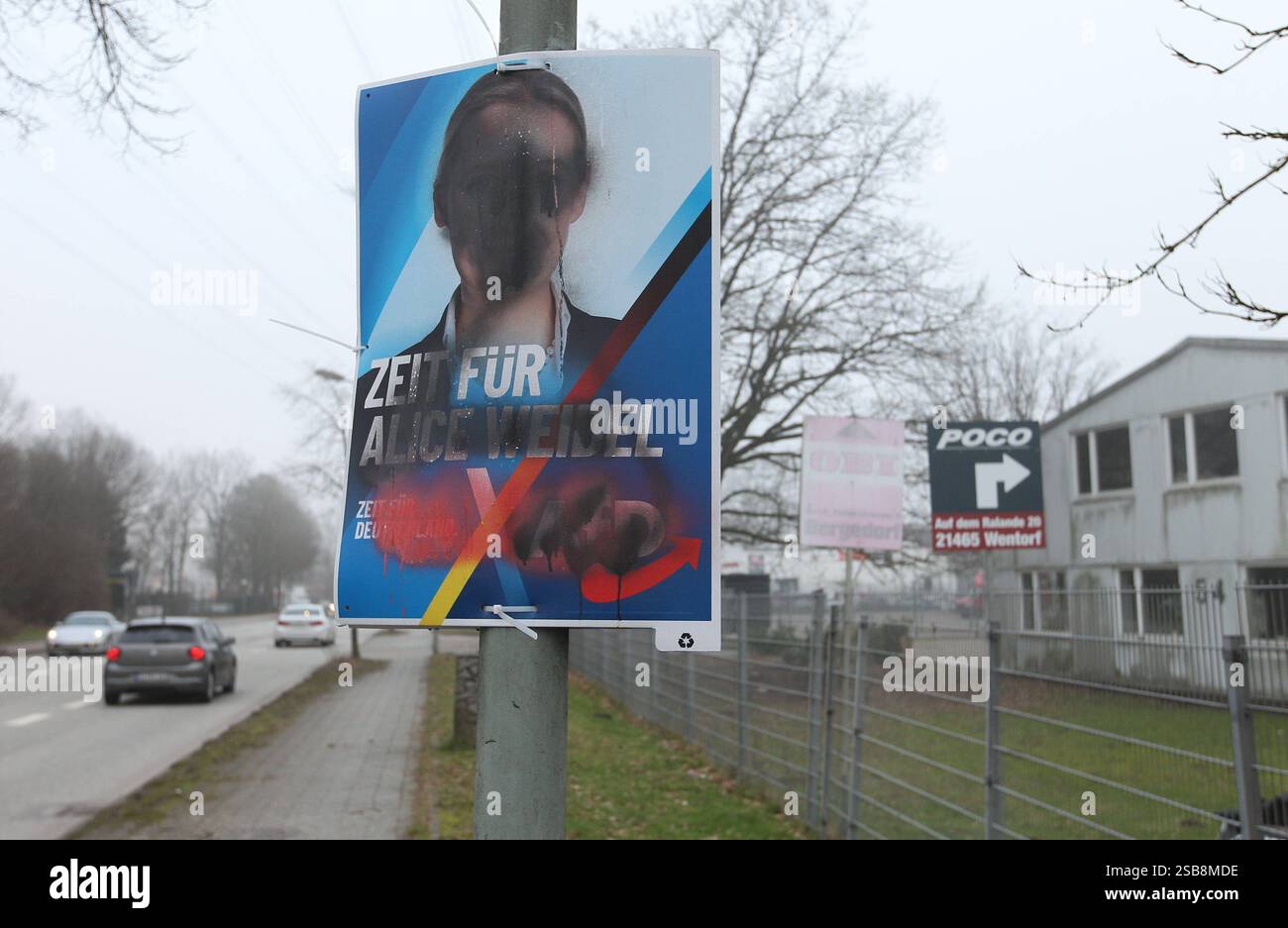 Ein Wahlplakat der Partei Alternative für Deutschland AFD mit dem ...