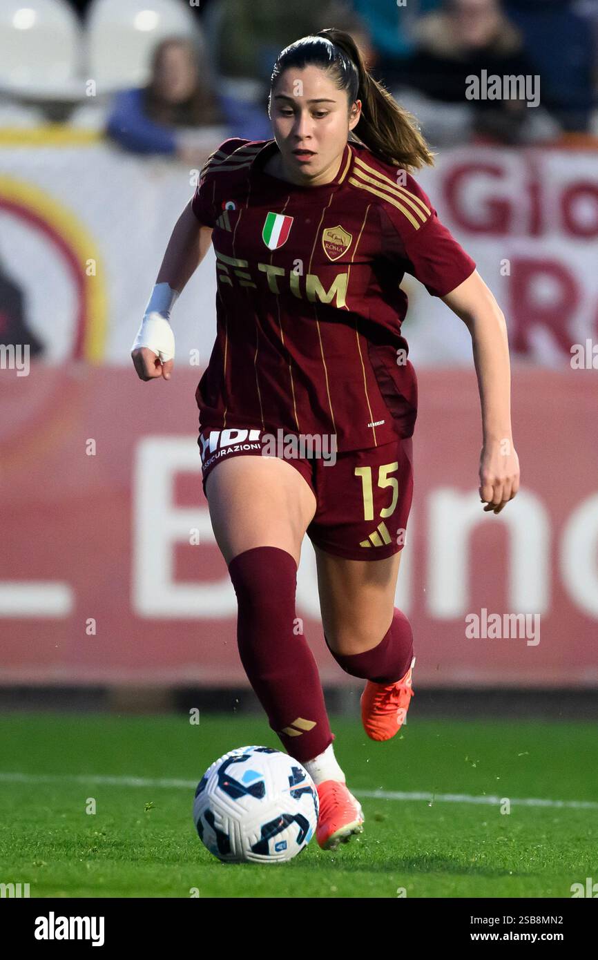 Roma, Italy. 01st Feb, 2025. Giulia Dragoni of AS Roma in action during ...