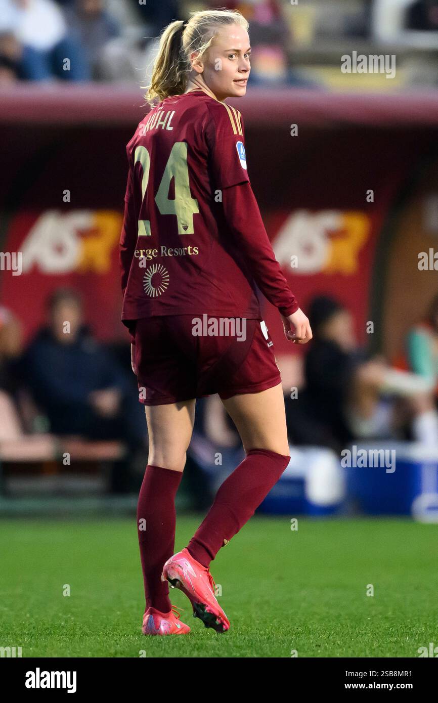 Roma, Italy. 01st Feb, 2025. Kathrine Kuhl of AS Roma during the Women ...
