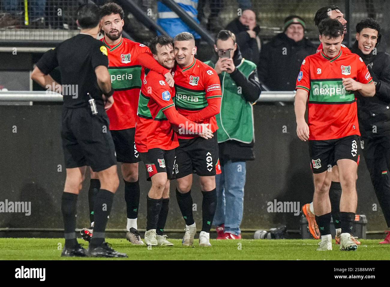 NIJMEGEN - Dirk Proper of NEC Nijmegen, Bryan Linssen of NEC Nijmegen ...