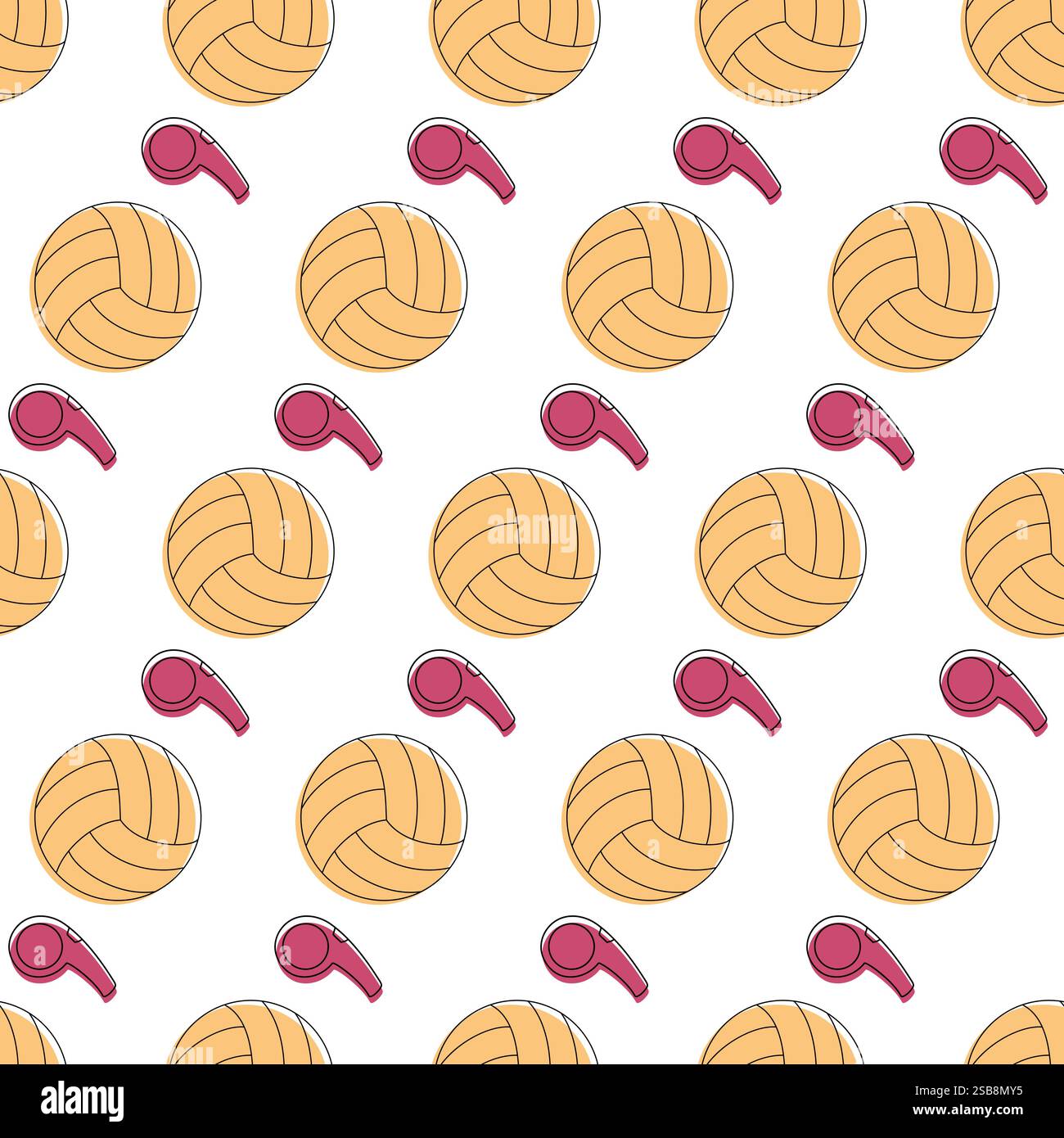 Seamless pattern Set of Sports Balls Stock Vector Image & Art - Alamy